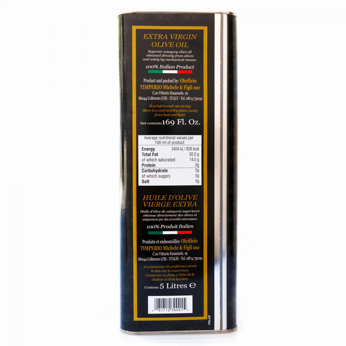 Timperio Nobile – 5 Litre Tin Can